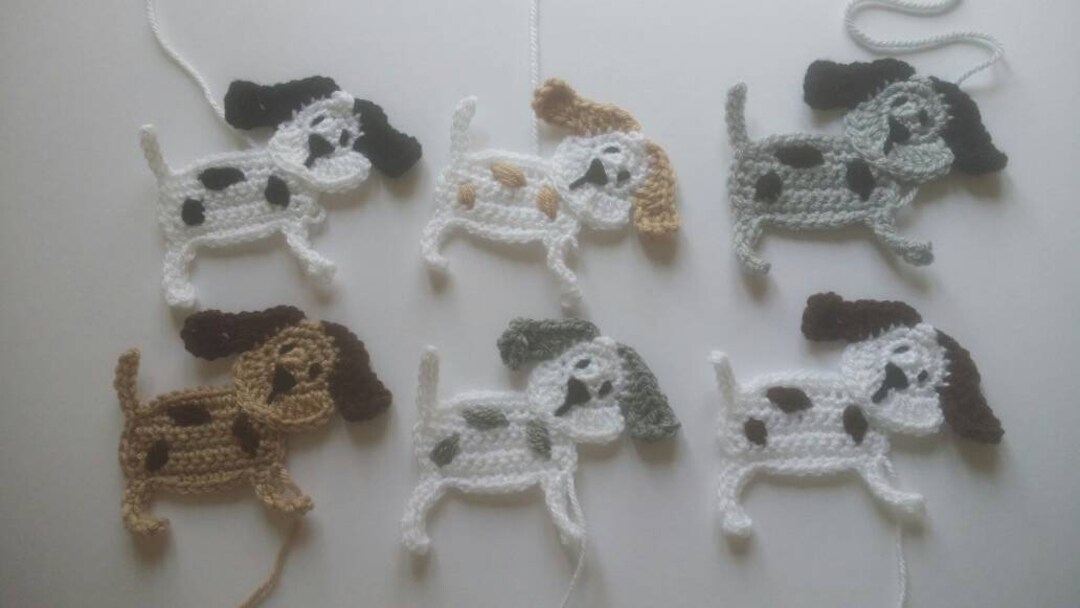 1 Handmade Crochet Puppy Dog Applique/ Embellishment Choice of - Etsy