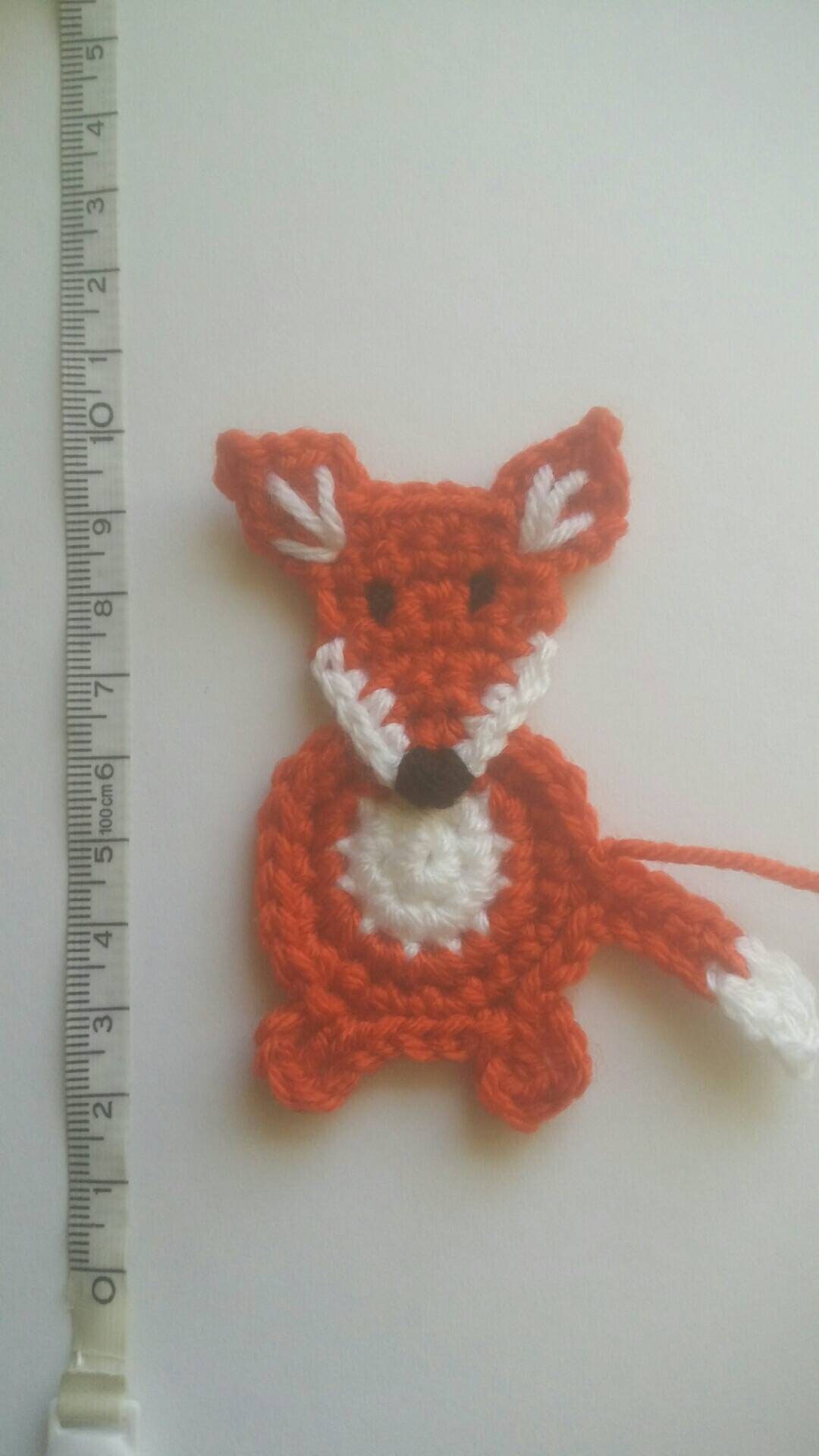 1 Handmade Crochet Fox Applique /embellishment - Etsy