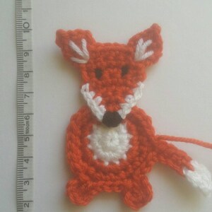 1 Handmade Crochet Fox Applique /embellishment - Etsy