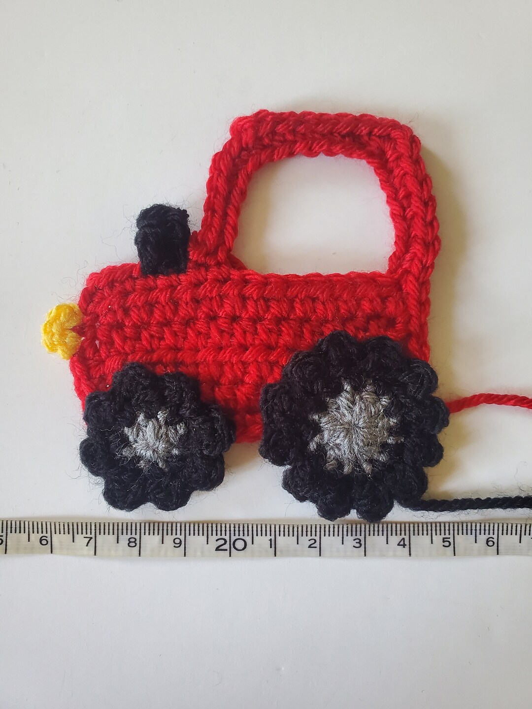 1 Handmade Crochet Tractor Applique/ Embellishment farm - Etsy
