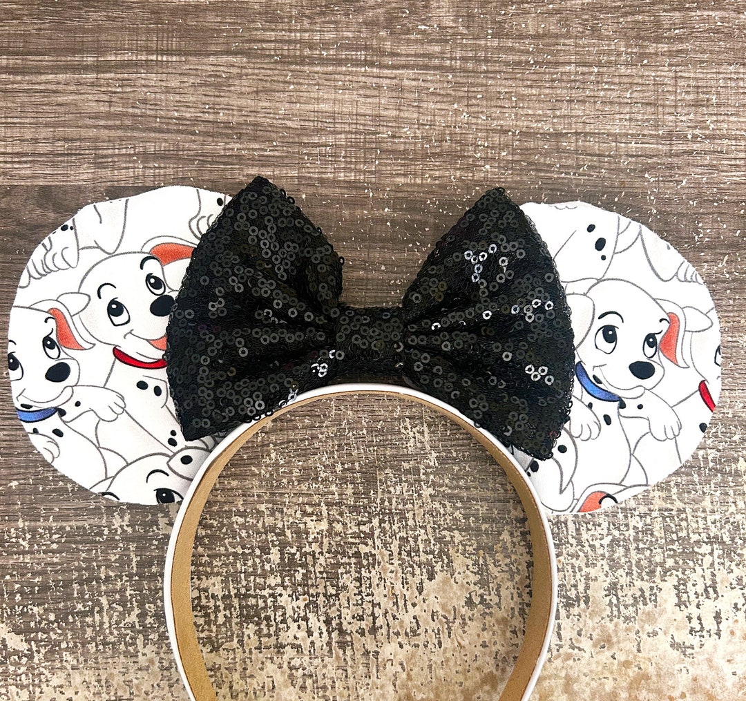 101 Dalmation Mouse Ears Headband Minnie Mickey Bow - Etsy