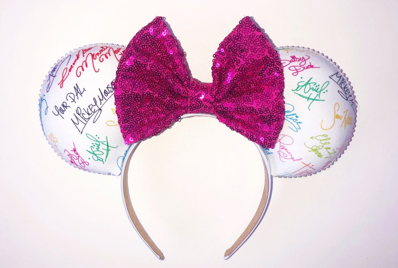 Character Signature Autograph Ears Minnie Mickey Mouse - Etsy
