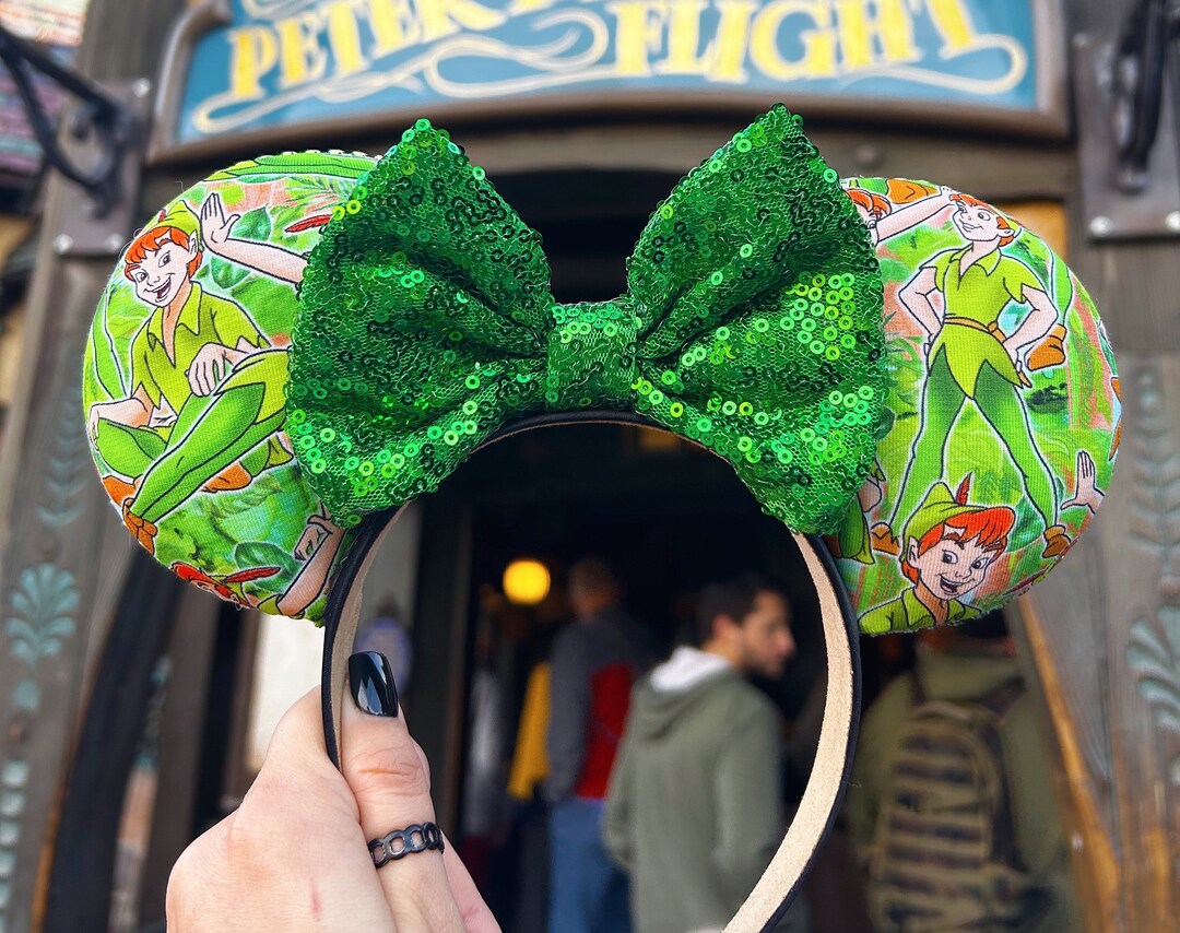 Peter Pan Inspired Mouse Ears Minnie Mickey Headband Bow Character - Etsy