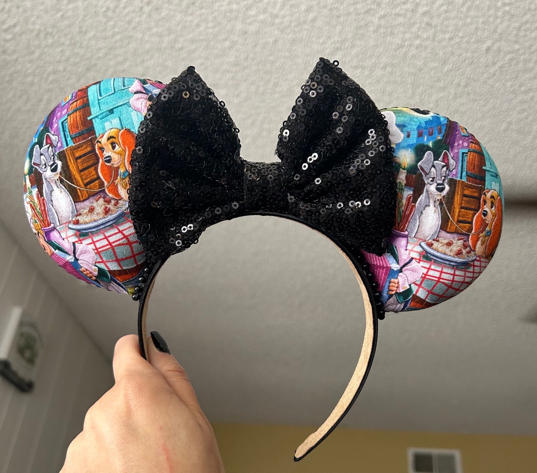 Lady and the Tramp Inspired Mouse Ears Headband Bow Dog’s Character - Etsy