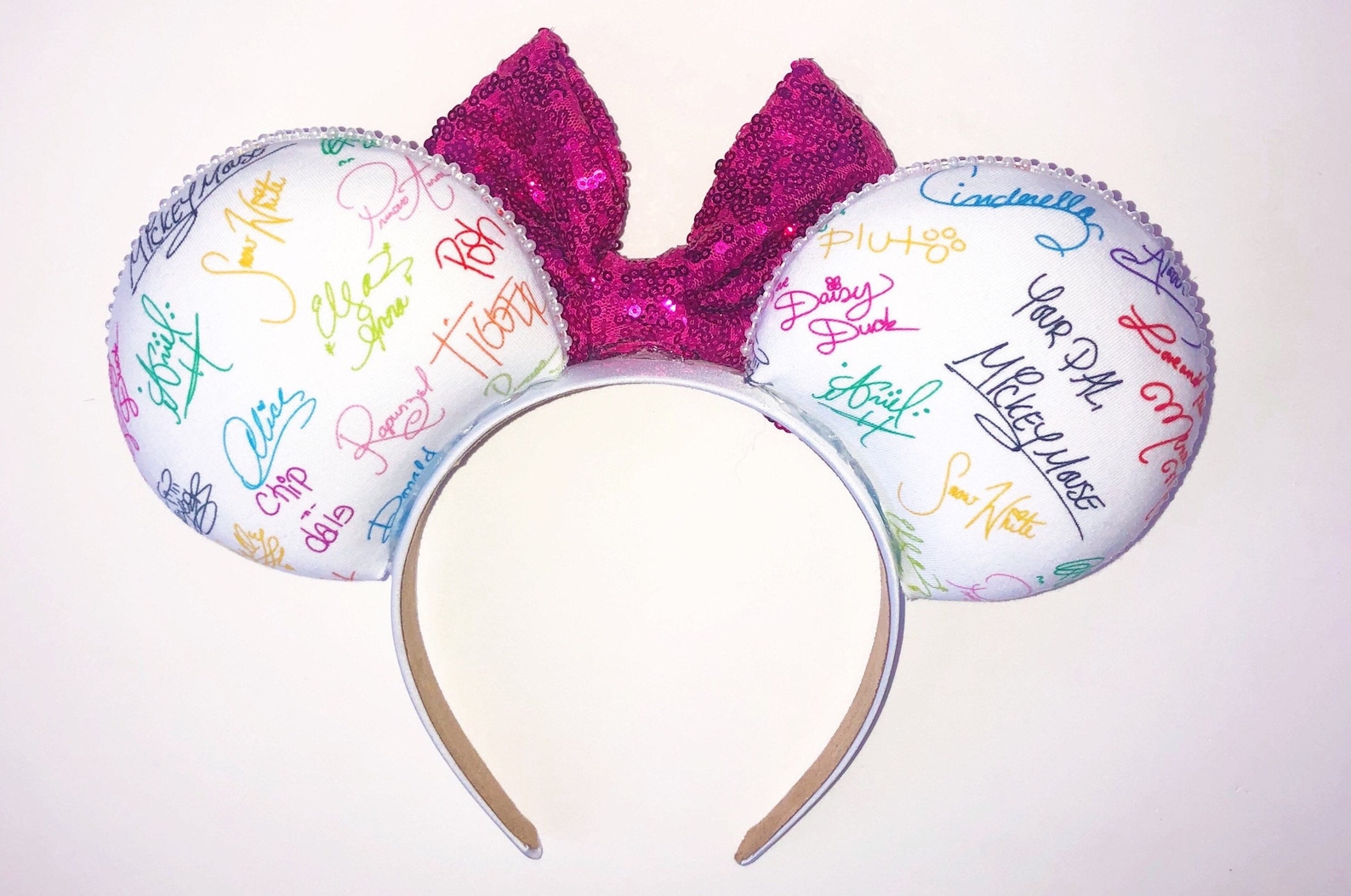 Character Signature Autograph Ears Minnie Mickey Mouse - Etsy