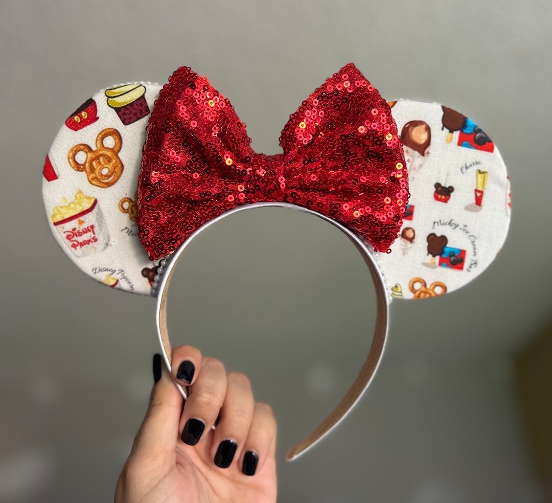 Snack Inspired Mouse Ears Headband Bow Character Fabric Food - Etsy