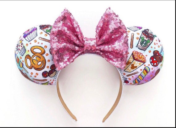 Parks Snack Doodle Inspired Mickey Mouse Ears Headband - Etsy