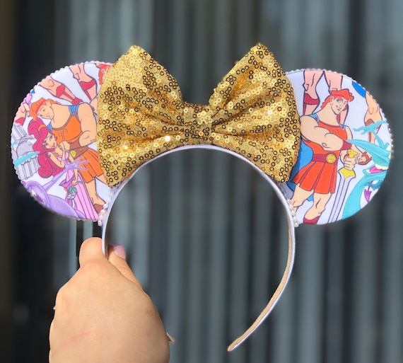 Hercules Inspired Mouse Ears Minnie Mickey Headband Bow | Etsy