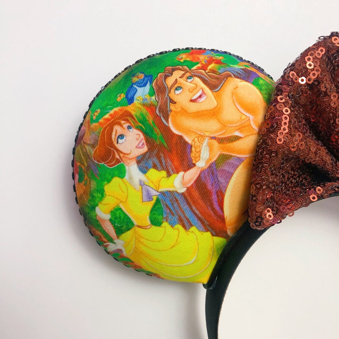 Tarzan Ears Inspired Headband Jungle Jane Princess Sequins Classic ...