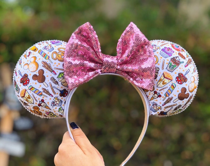 Disney Snack Ears Minnie Mickey Mouse Inspired Headband Food - Etsy