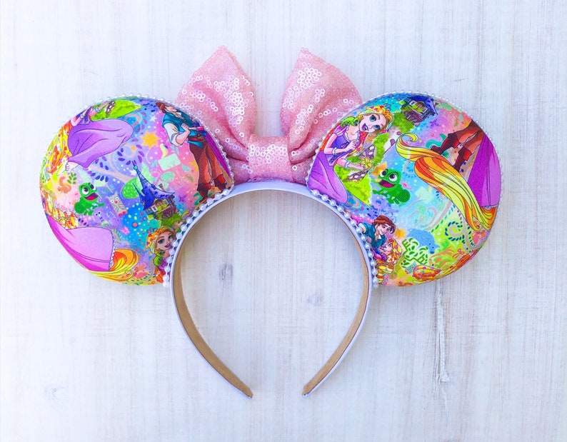 Rapunzel Inspired Ears Minnie Mickey Mouse Headband Tangled - Etsy