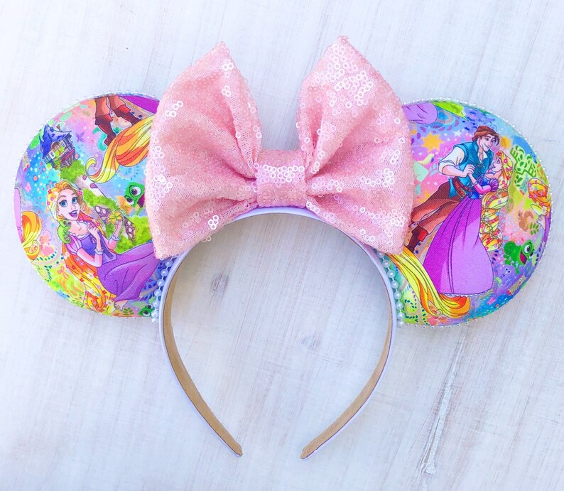 Rapunzel Inspired Ears Minnie Mickey Mouse Headband Tangled - Etsy