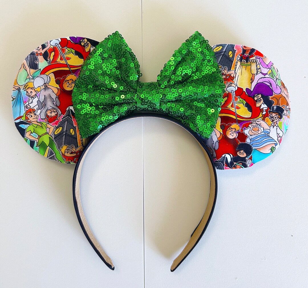 Peter Pan Inspired Mouse Ears Minnie Mickey Headband Bow Character - Etsy