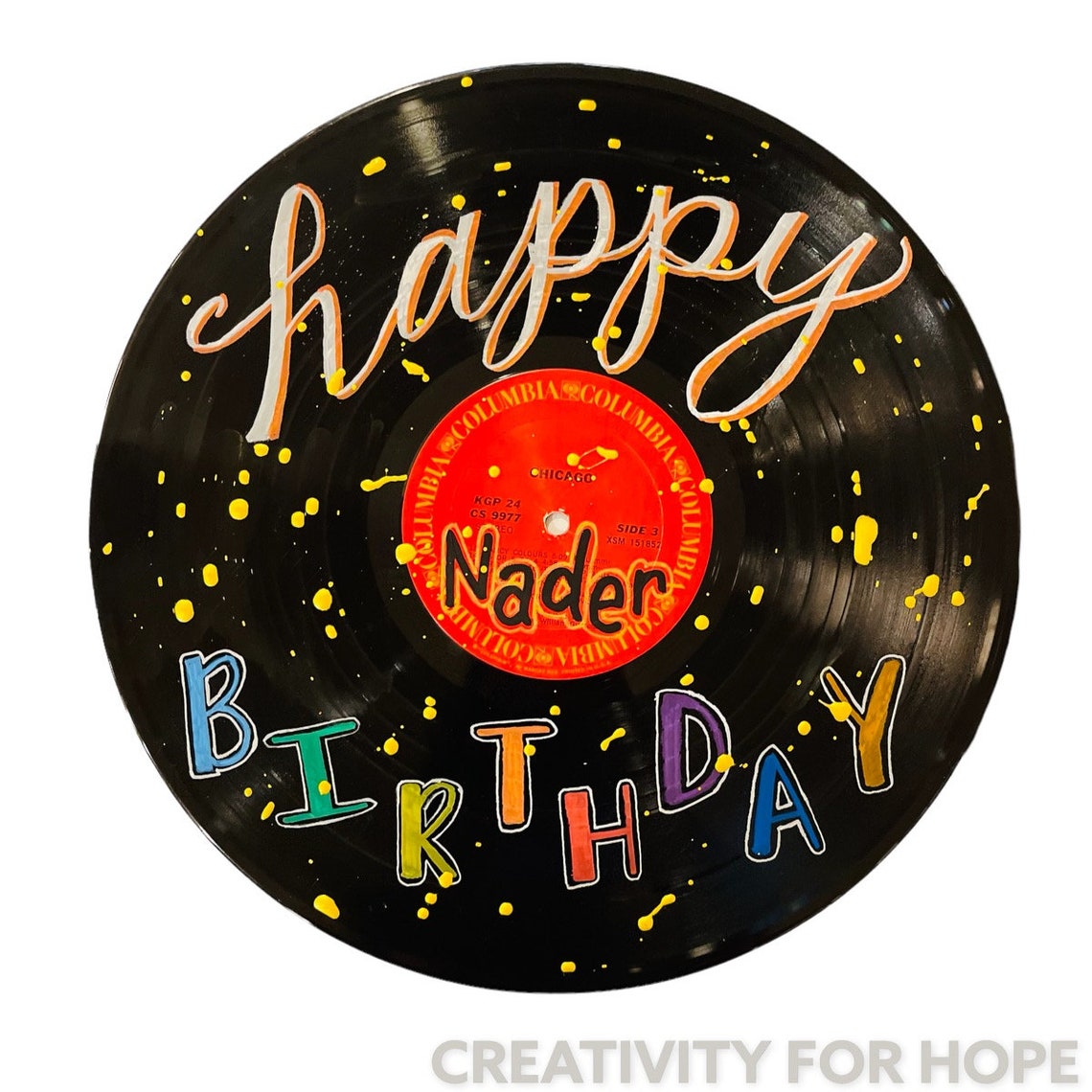 Custom Hand Painted Record - Etsy