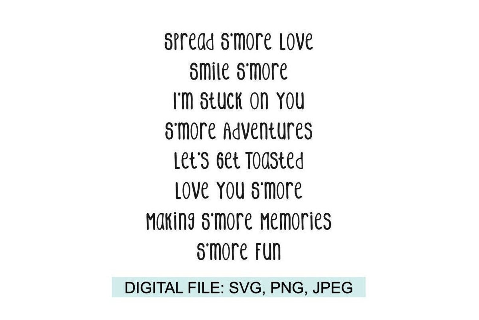 S'more Sayings SVG | Digital S'more Sayings | Camping SVG | Marshmellow ...