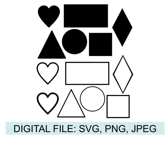 Formas Svg / rectángulo svg / diamante svg / cuadrado svg / - Etsy México