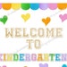 Welcome to Kindergarten Varsity Letters Bulletin Board Kit - Printable ...