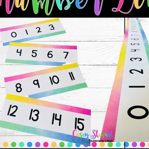 Large Number Line Numbers 0-100 Kindergarten, 1st, 2nd Grade Classroom ...