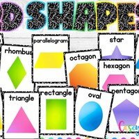 PRINTABLE Shape Posters and Charts | Neutral Boho Classroom Decor 2D ...