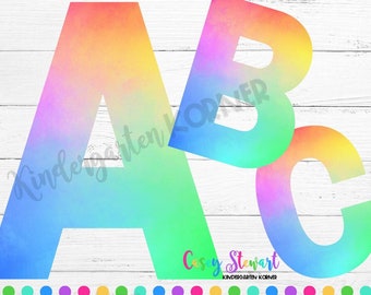 Happy Brights Bulletin Board Letters | A - Z, Letters and Numbers ...