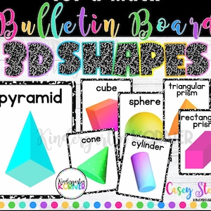 3D Shapes Posters Composition Notebook Classroom Decor Theme ...