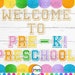 Welcome to Pre-k Preschool Varsity Letters Bulletin Board Printable ...