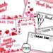 Valentine's Day Thank You Notes Editable Thank You Notes Cards Editable ...