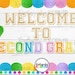 Welcome to Second Grade Varsity Letters Bulletin Board Kit Printable ...