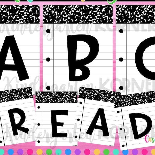 Watercolors Large Bulletin Board Letters Numbers Rainbow Neon Classroom ...