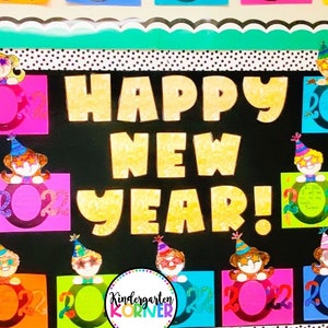 2024 New Year's Bulletin Board New Year's Resolutions Intentions Goals ...