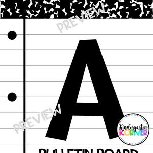 Notepad Composition Style Notebook Letters for Bulletin Boards ...