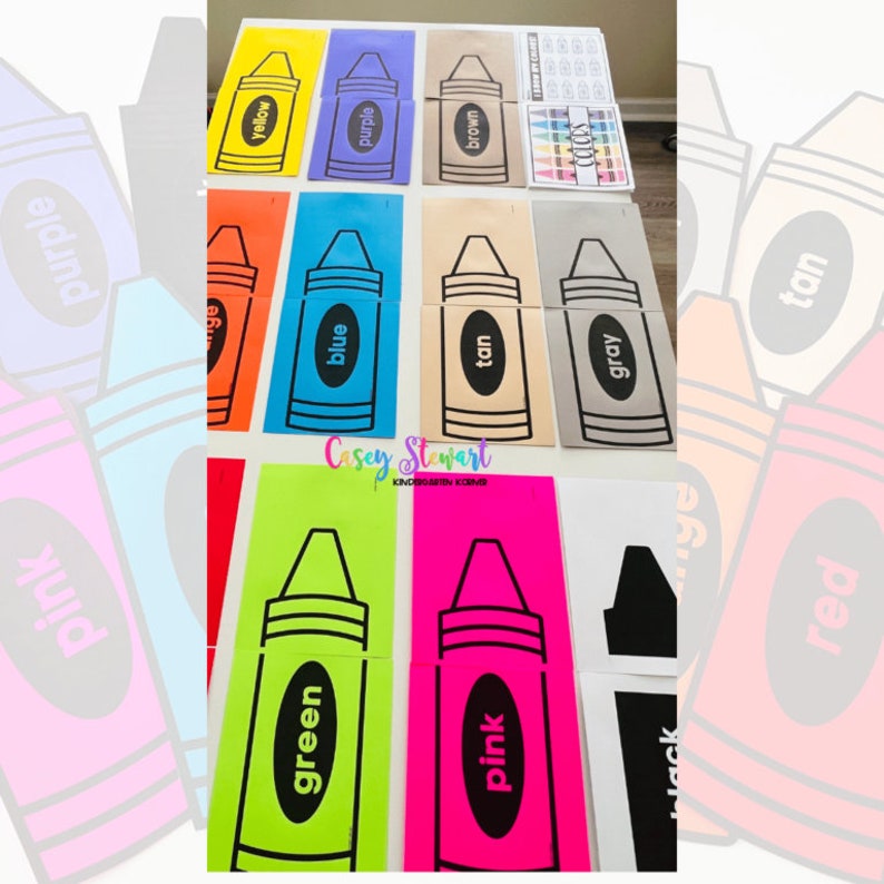 Jumbo Crayons Color Word Wall Bulletin Board Large Crayons - Etsy