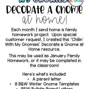 Chillin' With My Gnomies | Winter Gnomes Bulletin Board | Gnome Craft ...