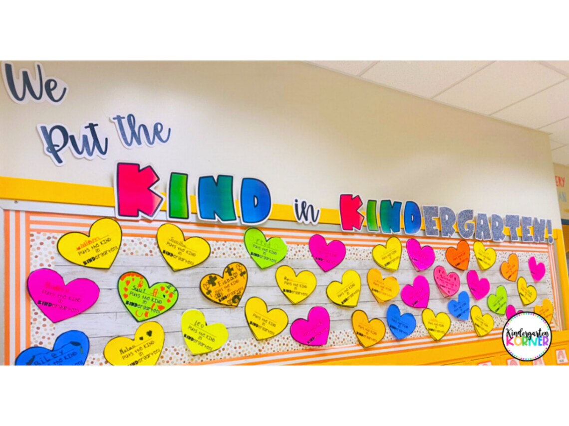 Kindness Bulletin Board, Writing Activity, and Craft We Put the Kind in ...