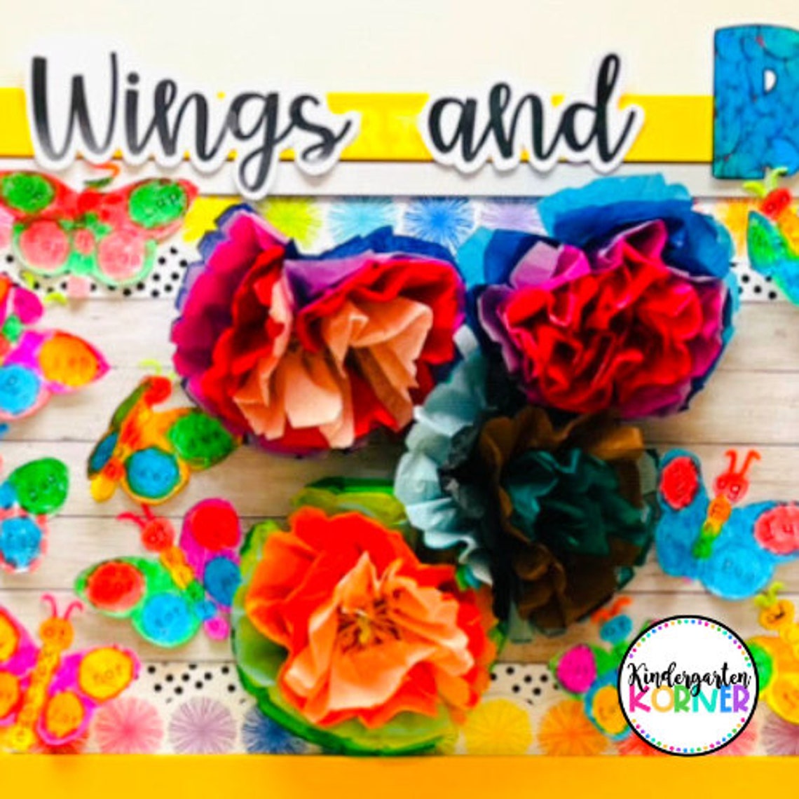 Butterflies Spring Bulletin Board Butterfly Word Families Kindergarten ...