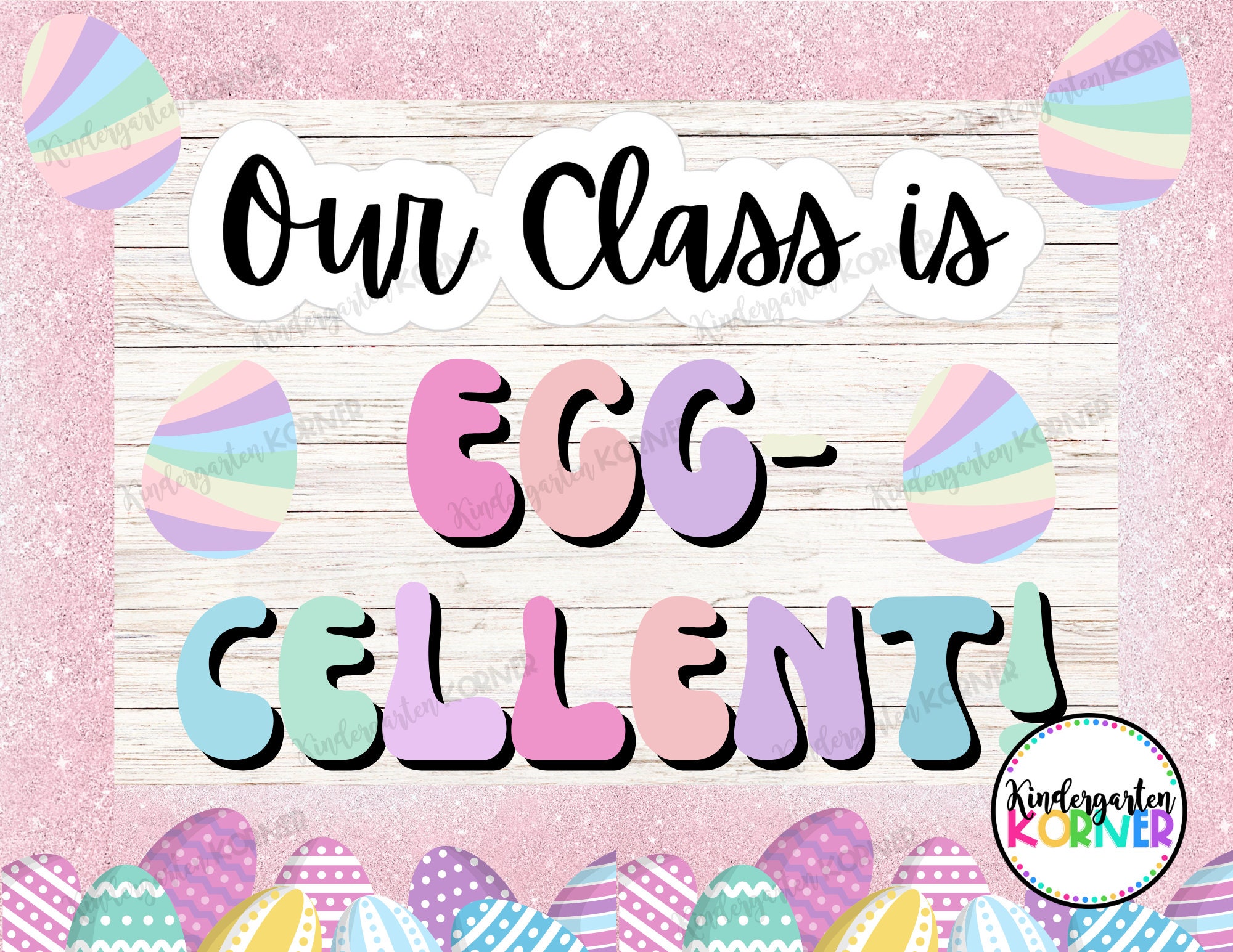 April Family Homework Egg-cellent Spring Bulletin Board Kindergarten ...