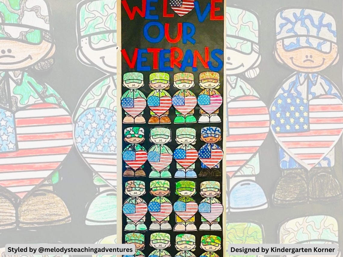 Veterans Day Bulletin Board Writing Craft Bulletin Board - Etsy