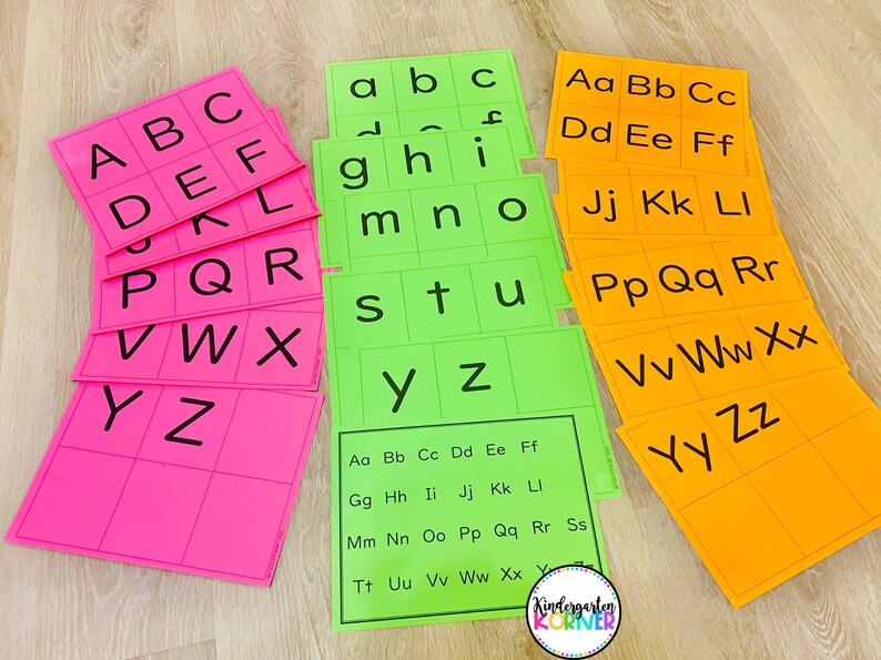 Letter Flash Cards Uppercase and Lowercase Alphabet Letters Flashcards ...