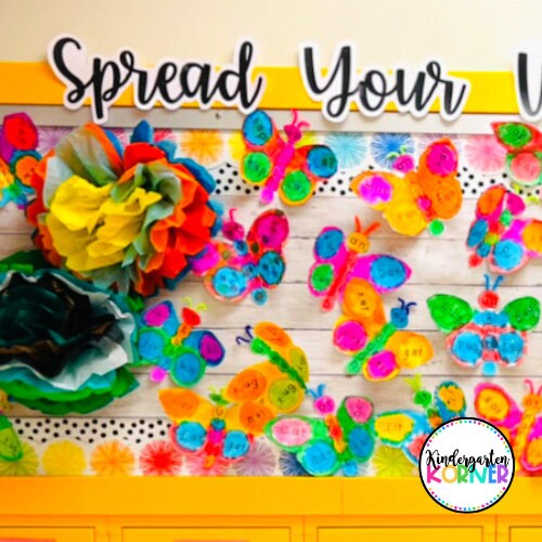 Butterflies Spring Bulletin Board Butterfly Word Families Kindergarten ...