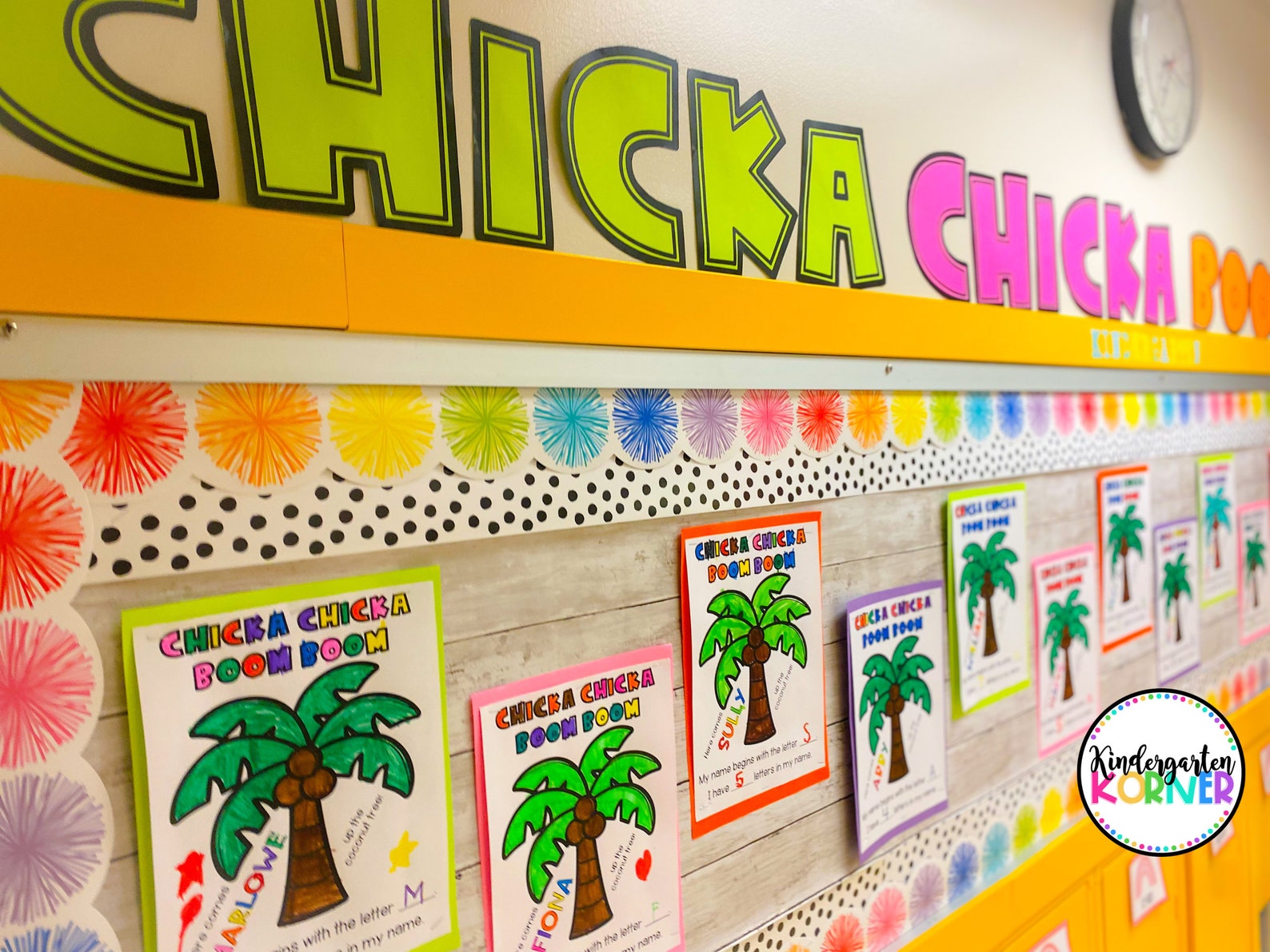 Chicka Chicka Boom Boom Bulletin Board | Writing, Craft, Bulletin Board ...