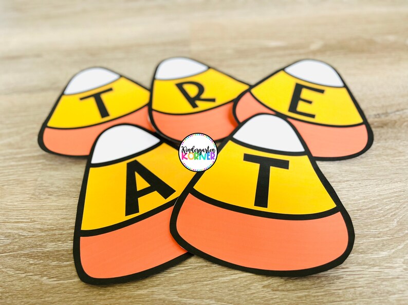 Candy Corn Bulletin Board Letters Halloween Accents - Etsy