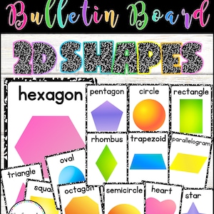 2D Shapes Posters Composition Notebook Theme Classroom Decor Math ...