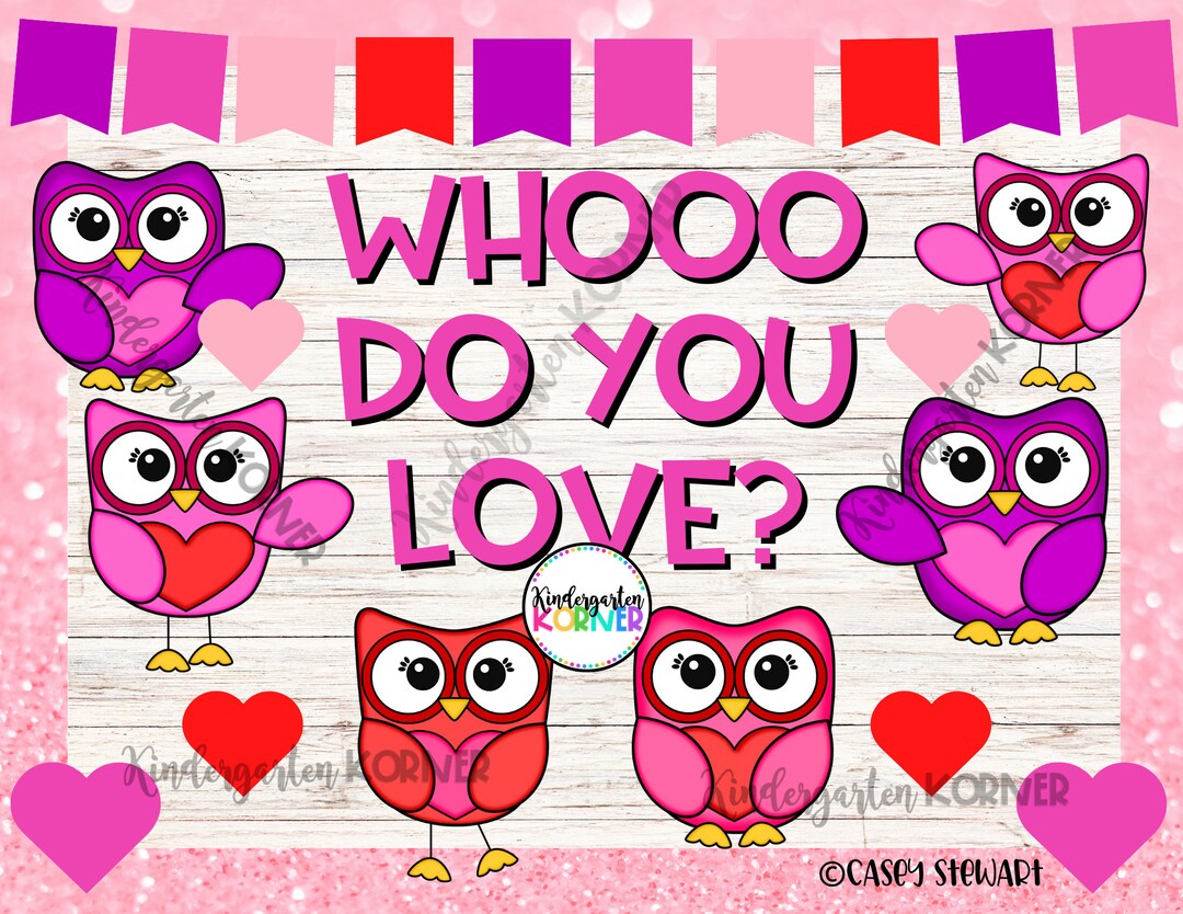 February Family Homework, Owl Valentine's Day Bulletin Board, AND Class ...