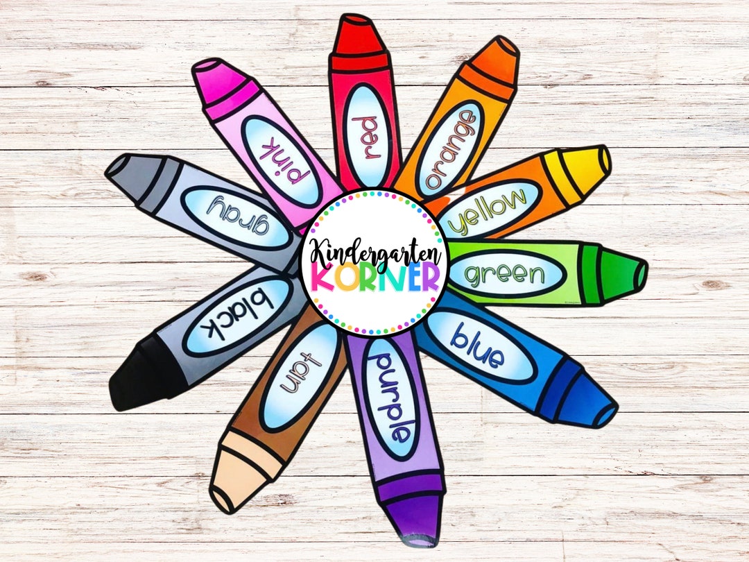Crayon Color Word Wall Bulletin Board | Crayons Color Words Classroom ...