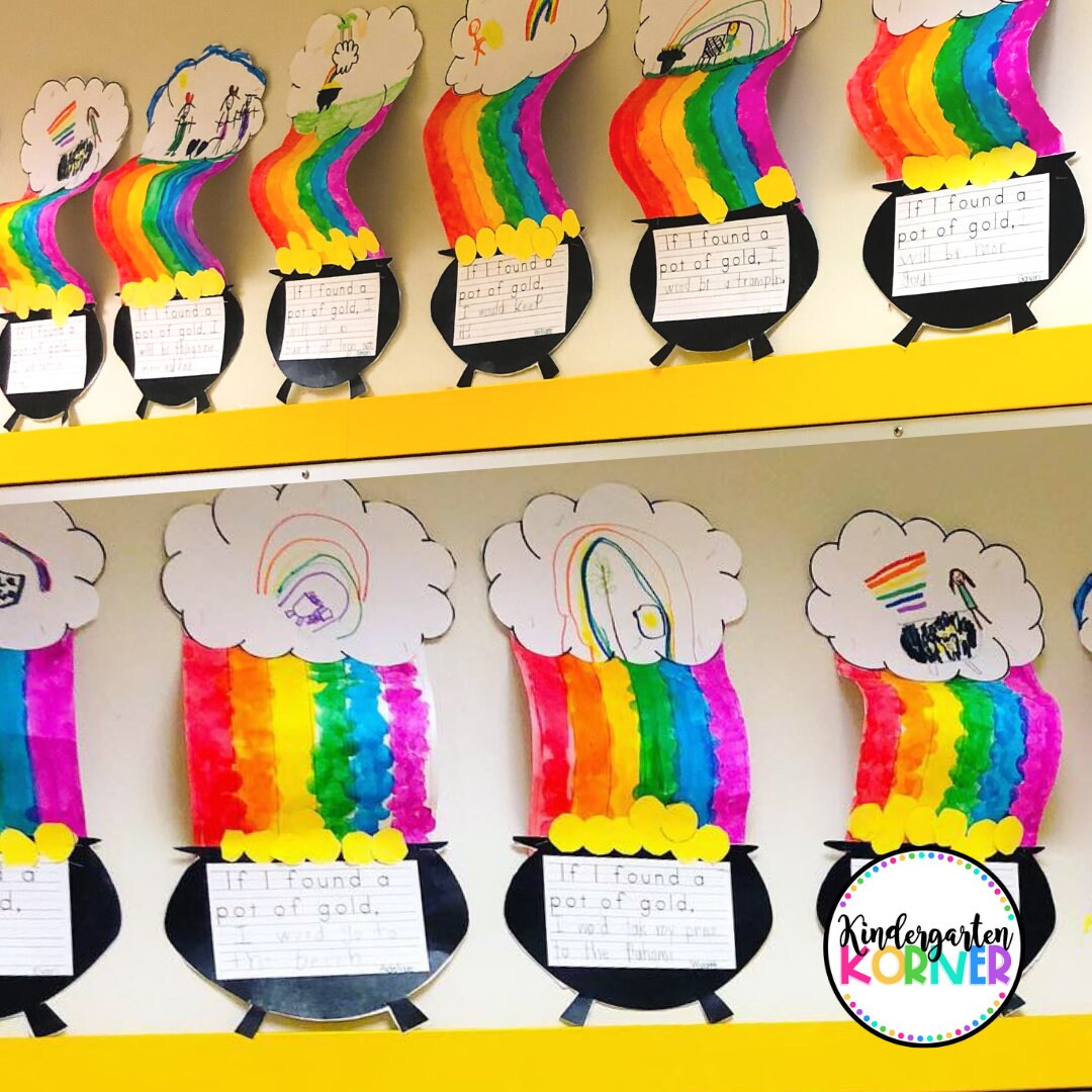 St. Patrick's Day Bulletin Board If I Found a Pot of Gold and Rainbow ...
