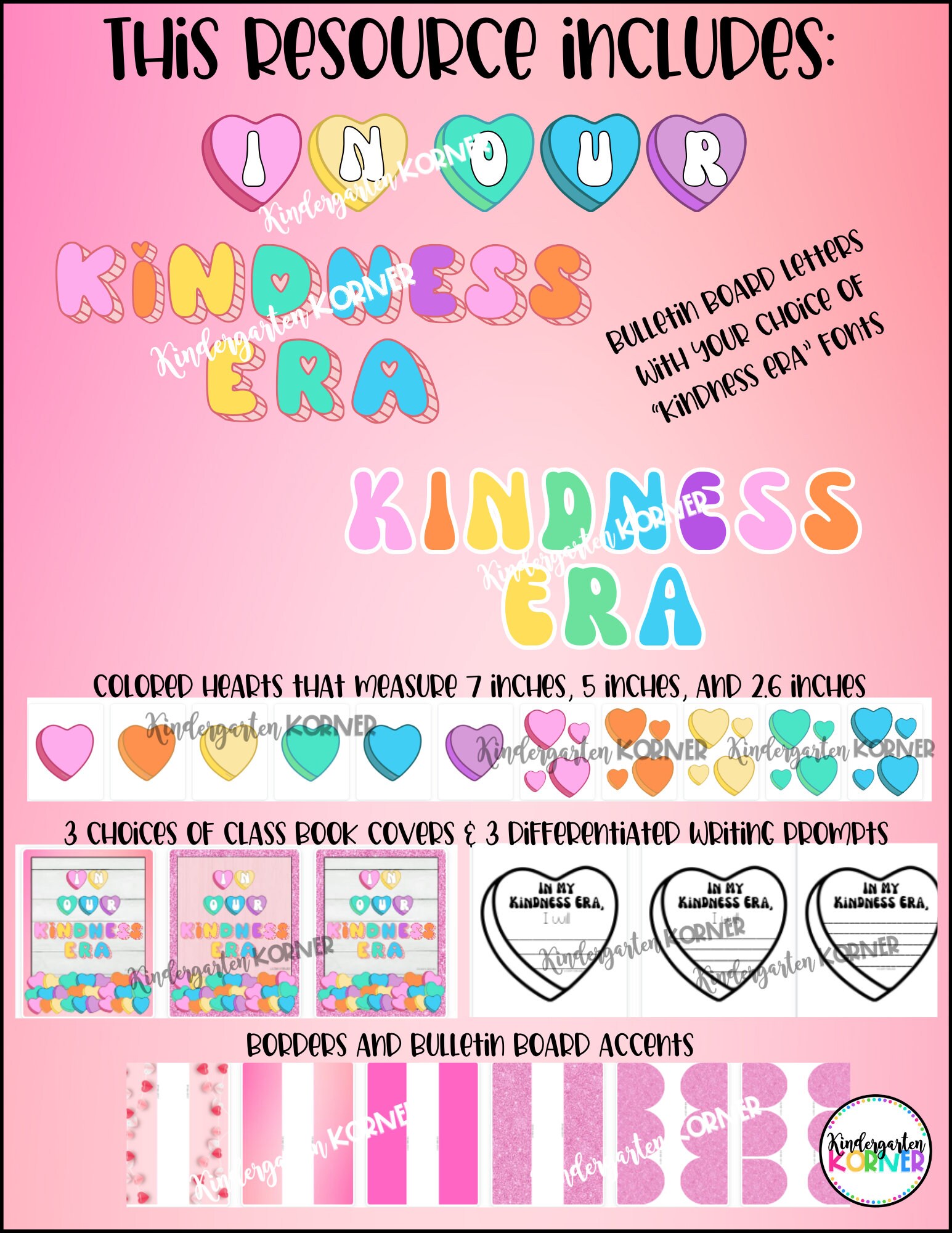 In Our Kindness Era Bulletin Board and Writing Activity | Printable ...