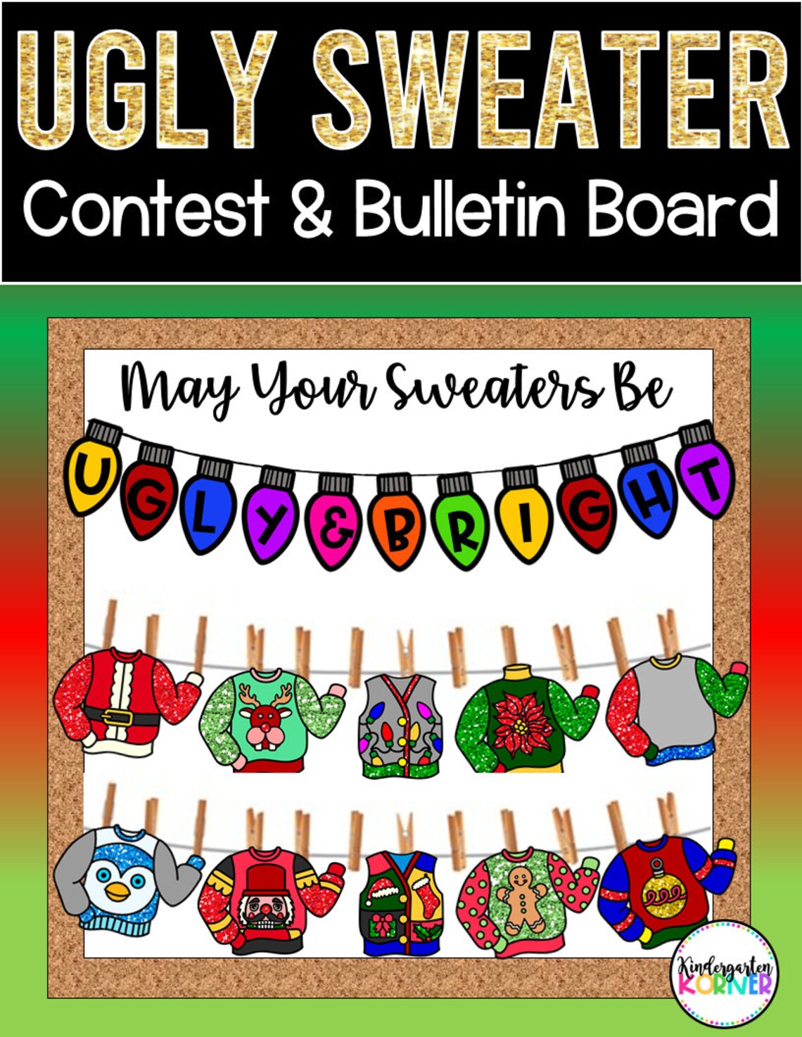 Ugly Sweater Bulletin Board Ugly Sweater Competition / - Etsy