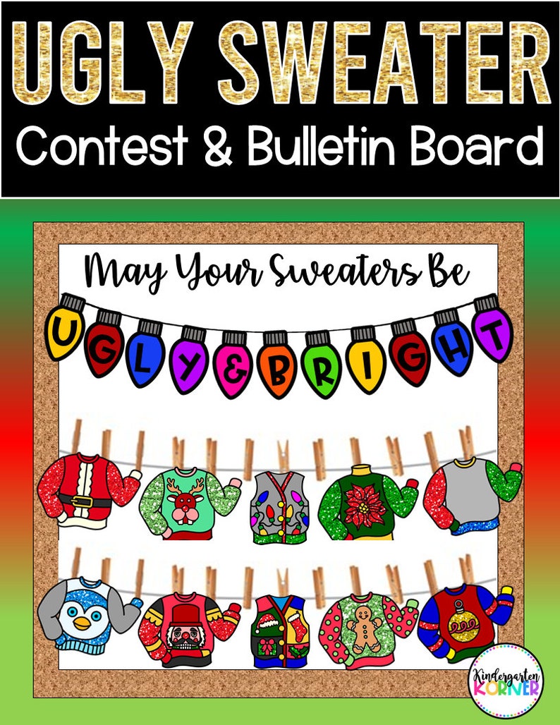 Ugly Sweater Bulletin Board Ugly Sweater Competition / - Etsy
