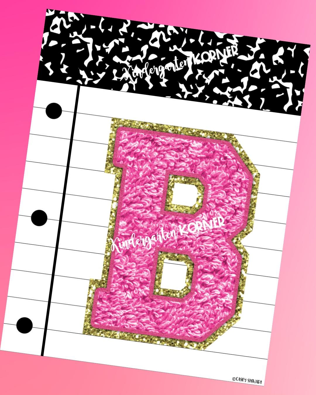 Varsity Patch Letters Numbers on Composition Notebook Notepads BUNDLE 8 ...