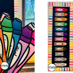 Crayon Color Word Wall Bulletin Board | Crayons Color Words Classroom ...